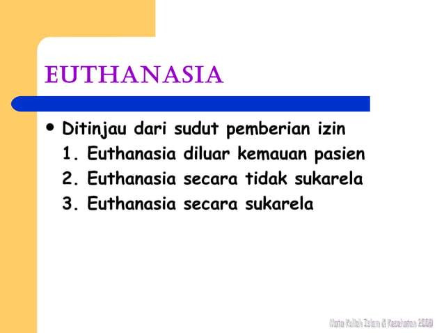 Kelompok euthanasia 1 | PPT