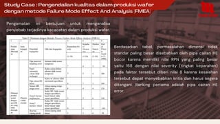 Materi presentasi Failure Mode And Effect Analysis | PDF