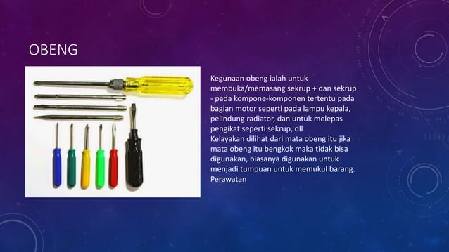 Kelompok_Hand_Tools PERALATAN PADA BENGKEL TANGAN | PPTX