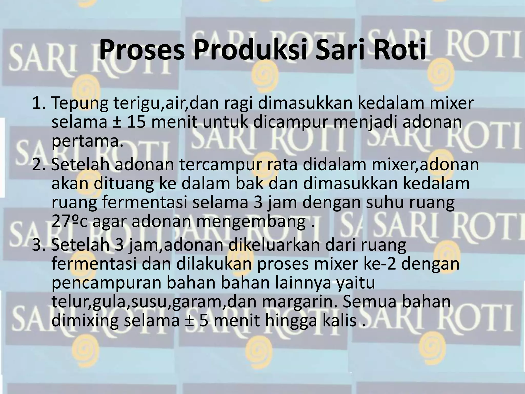 Hasil Riset Proses Produksi Pada Sari Roti | PPTX