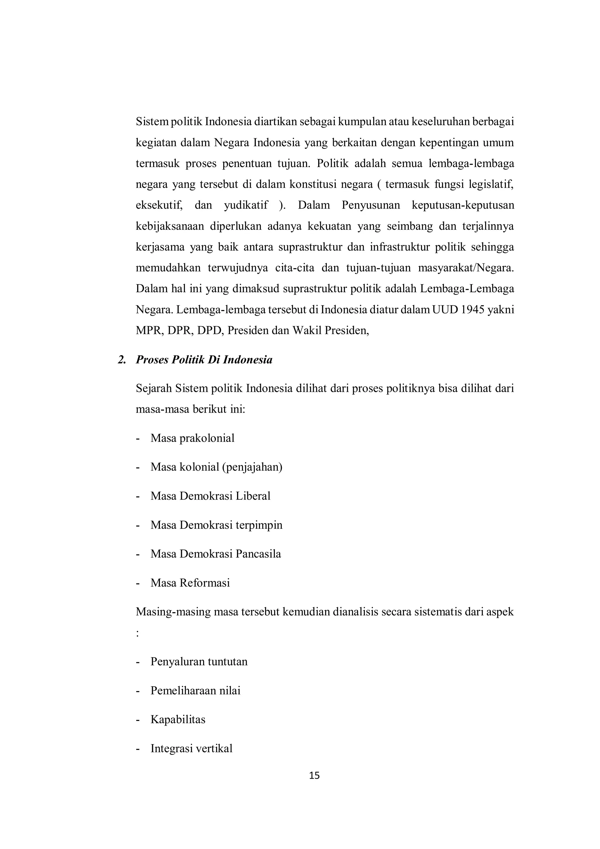 Politik dan Strategi Nasional - PKn (Makalah) | PDF