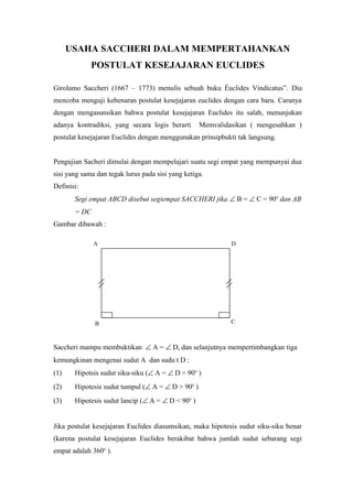 Geometri Sahcceri Pada Geometri Eulid | DOC