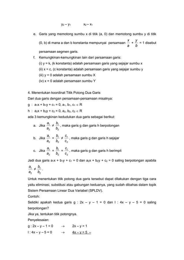 Kelompok ii persamaan garis lurus | DOCX