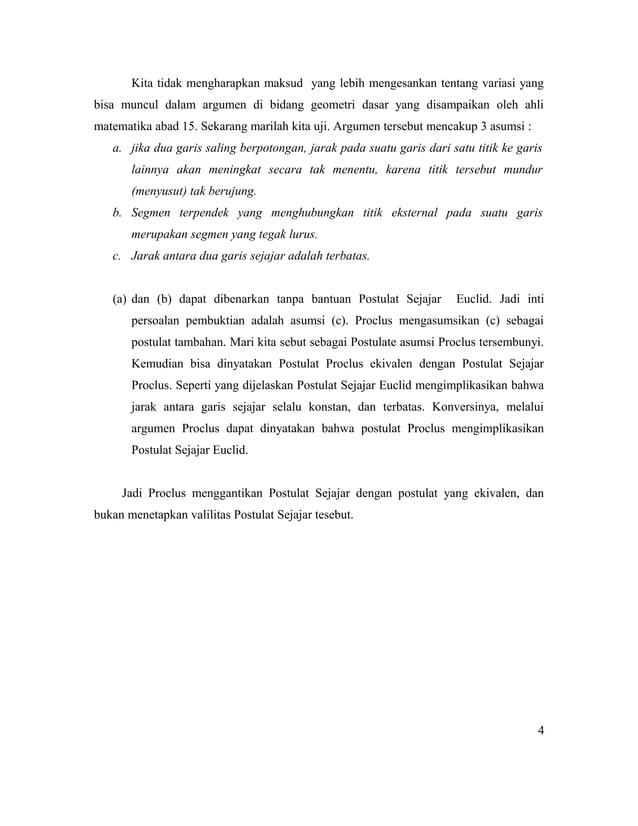 Proclus dan Wallis pada geometri Euclid | PDF