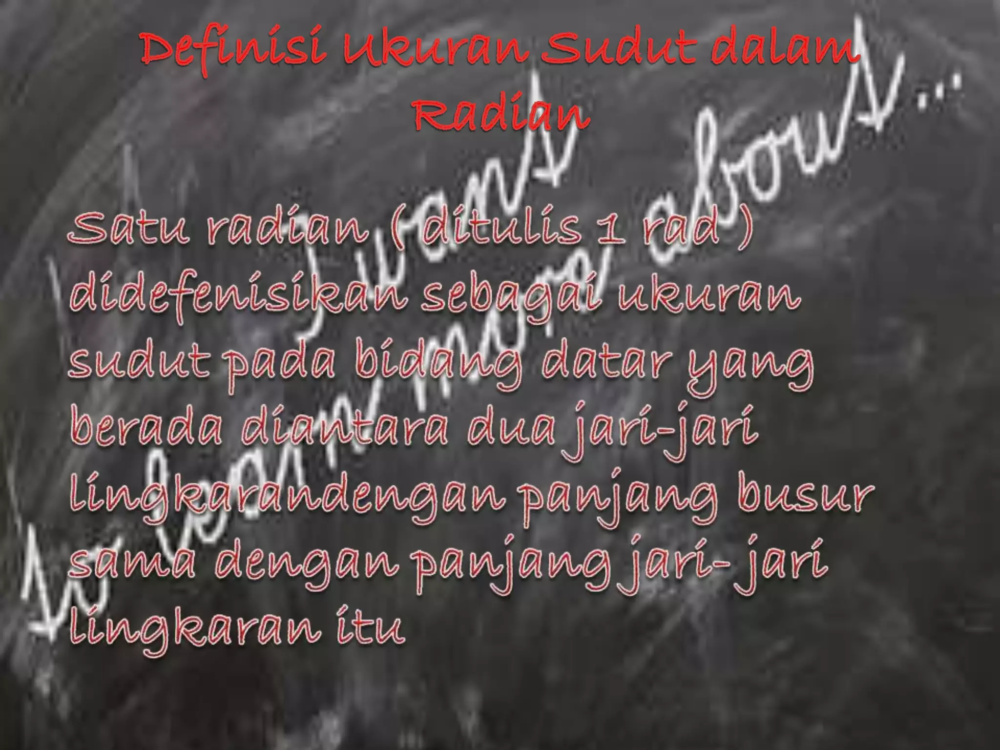 sudut dalam radian | PPTX