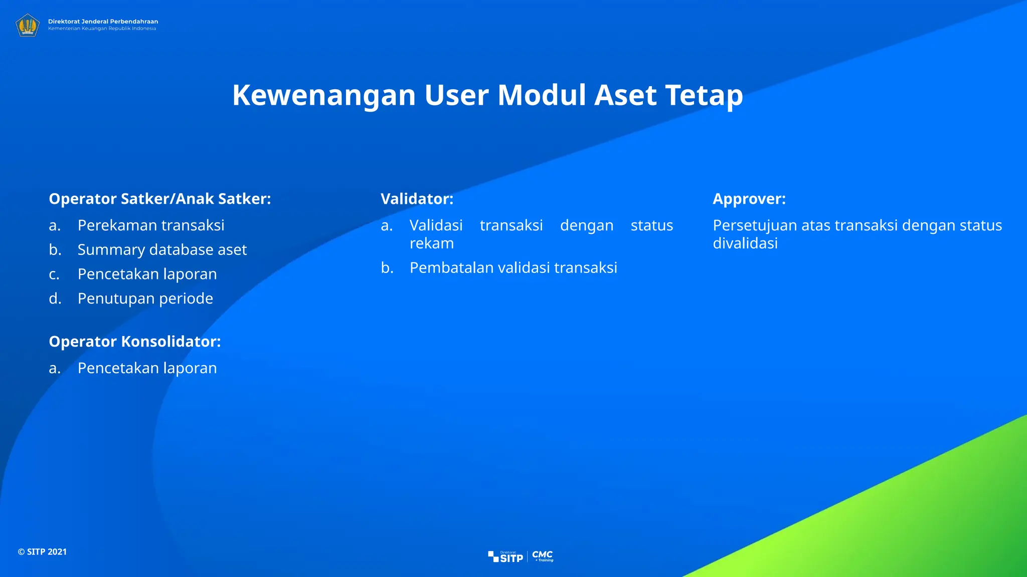 Kelompok Modul Pelaporan SAKTI Kementerian Keuangan | PPTX