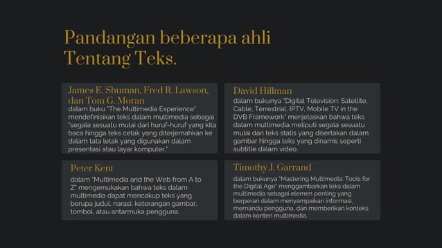 Teks dalam multimedia:elemen penting untuk komunikasi yg efektif | PPTX
