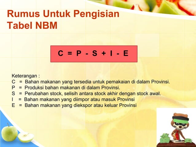 NBM Neraca Bahan Makanan | PPTX