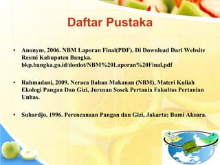 NBM Neraca Bahan Makanan | PPTX