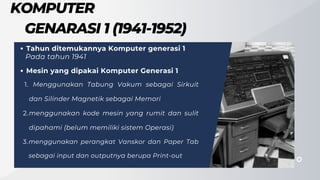 Sejarah Perkembangan Komputer Generasi 1 sampai 5 | PDF