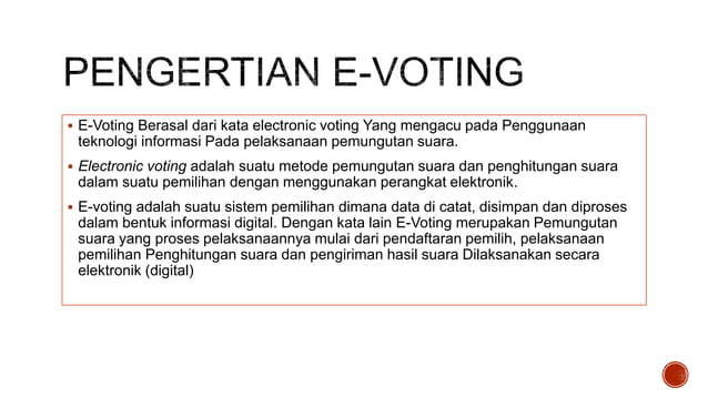 E-voting berbasis web revisi | PPTX