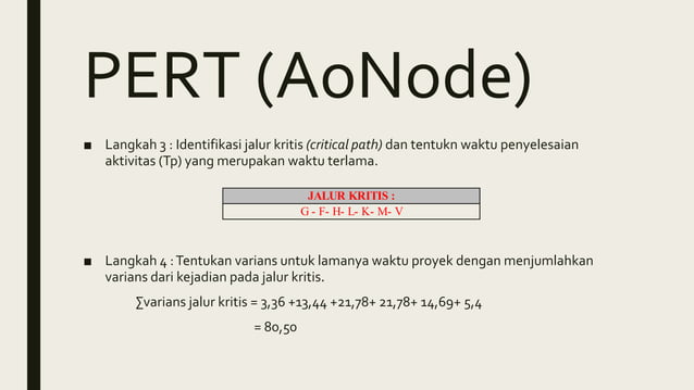metode pert riset operasi | PPTX