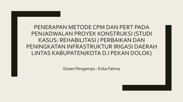 metode pert riset operasi | PPTX