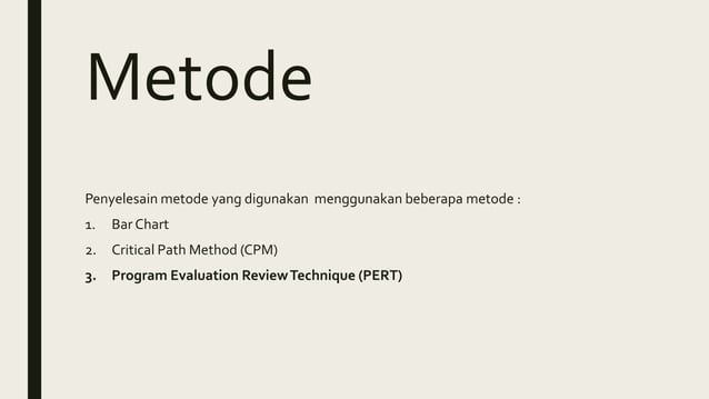 metode pert riset operasi | PPTX