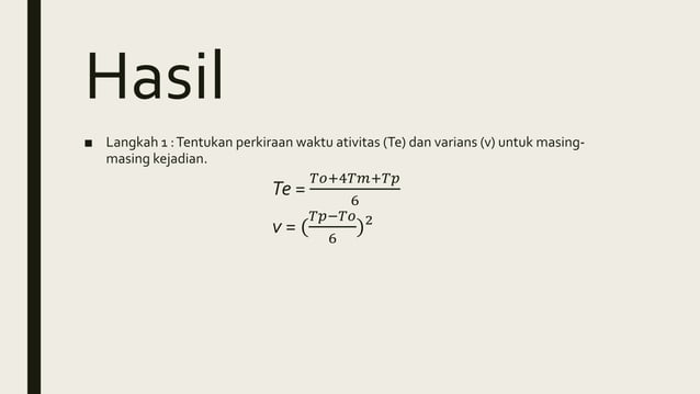 metode pert riset operasi | PPTX