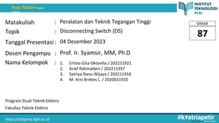 Kelompok PMS - Peralatan dan Teknik Tegangan Tinggi - Institut ...
