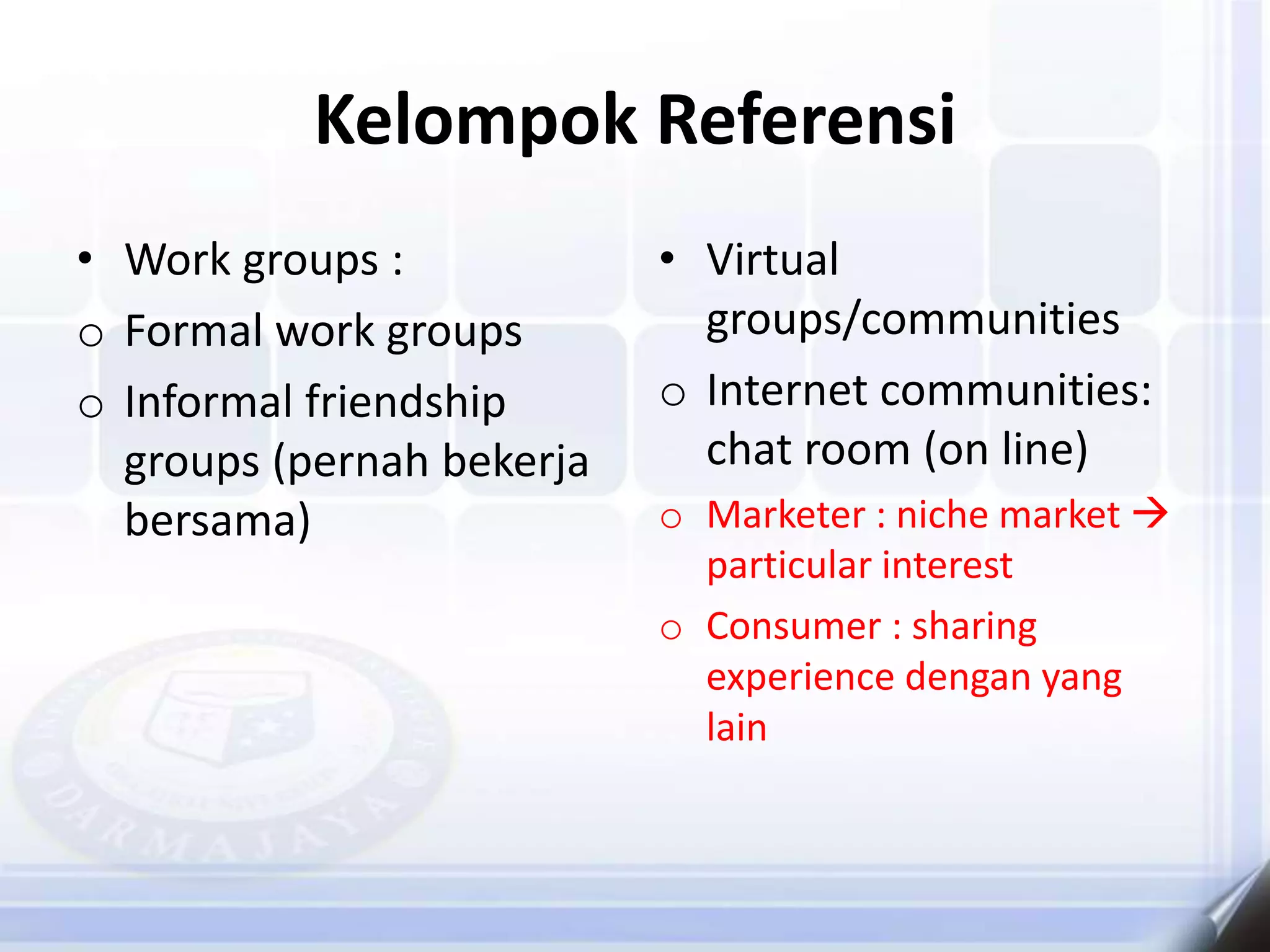 Kelompok Referensi & Pengaruh keluarga 1.ppt