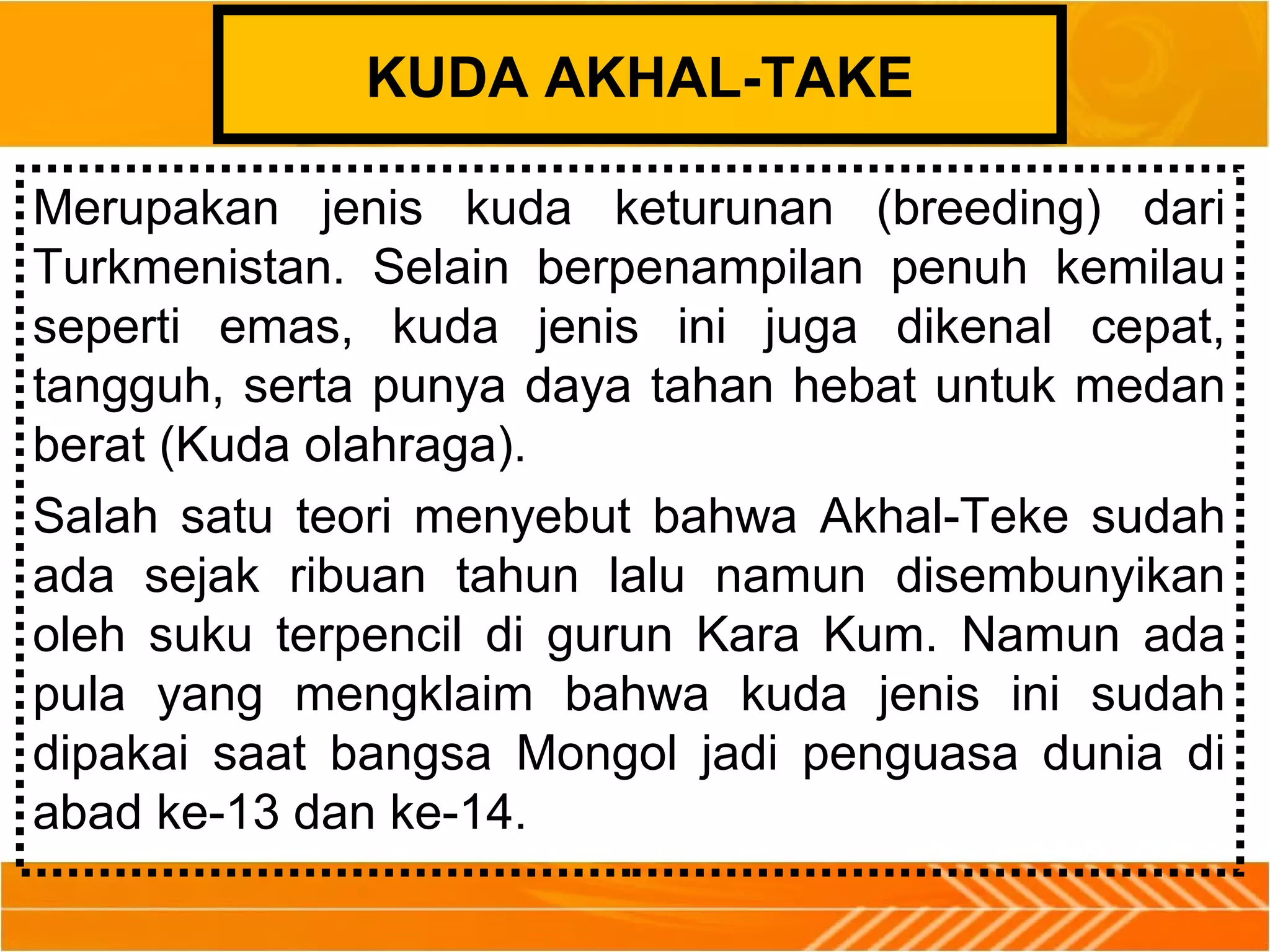 jenis - jenis kuda | PPT