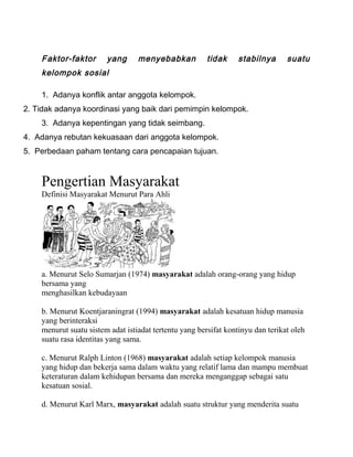 Kelompok sosial dalam masyarakat multikultural | PDF