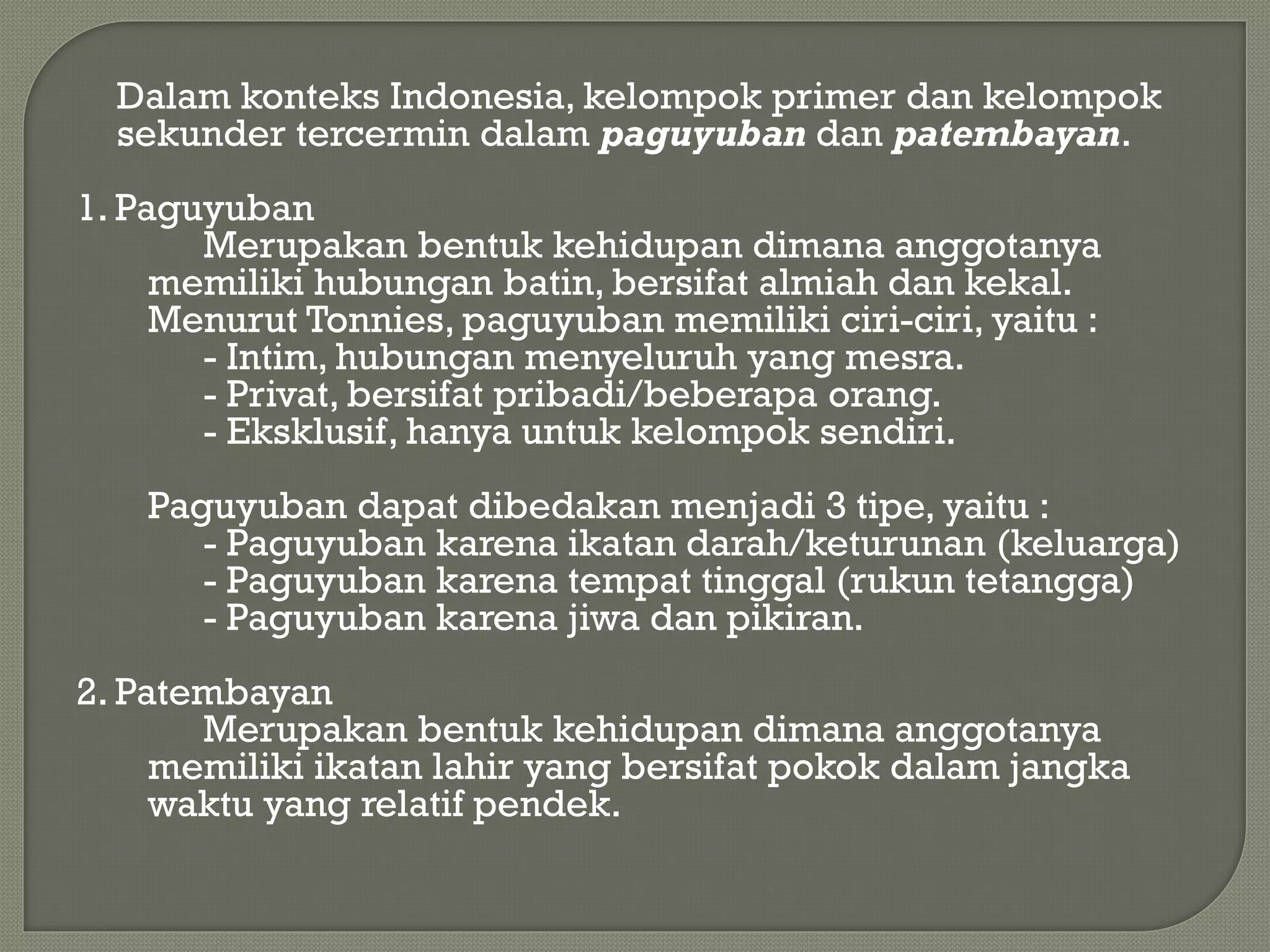 Kelompok Sosial | PPTX