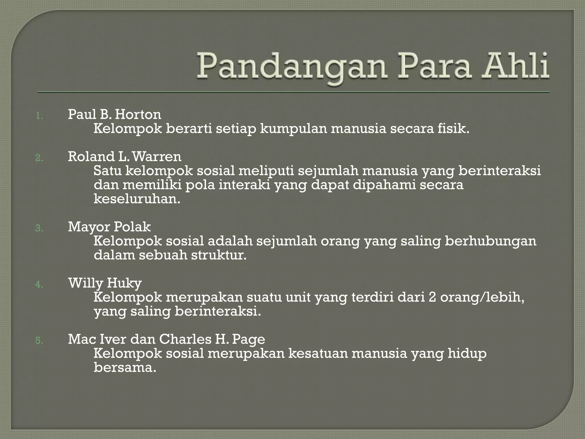 Kelompok Sosial | PPTX