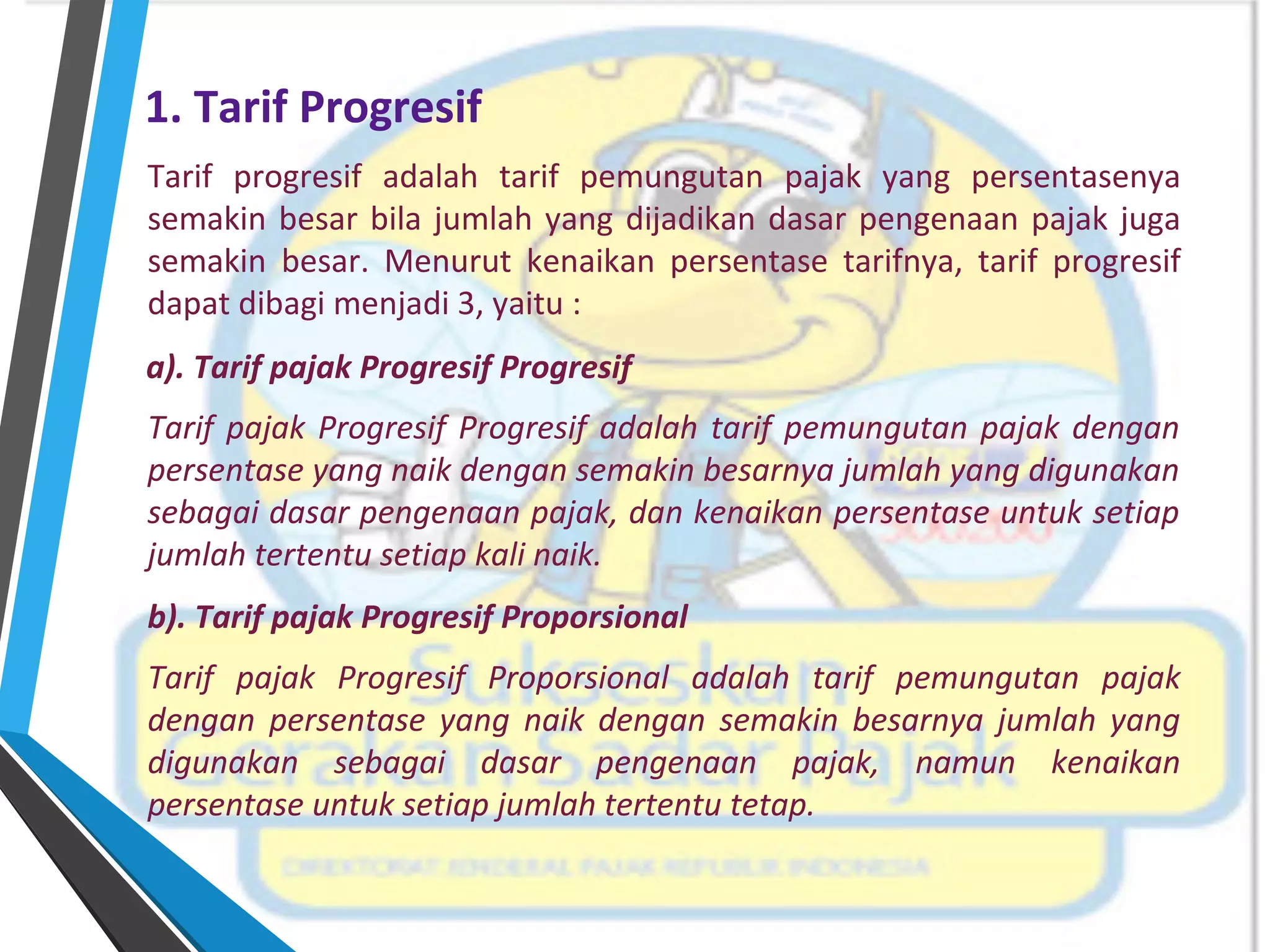 Jenis-jenis Tarif Pajak | PPT