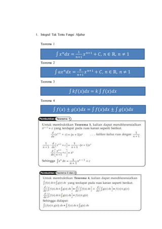 Pelajari Konsep Dasar Integral dalam Penyelesaian Masalah | PDF