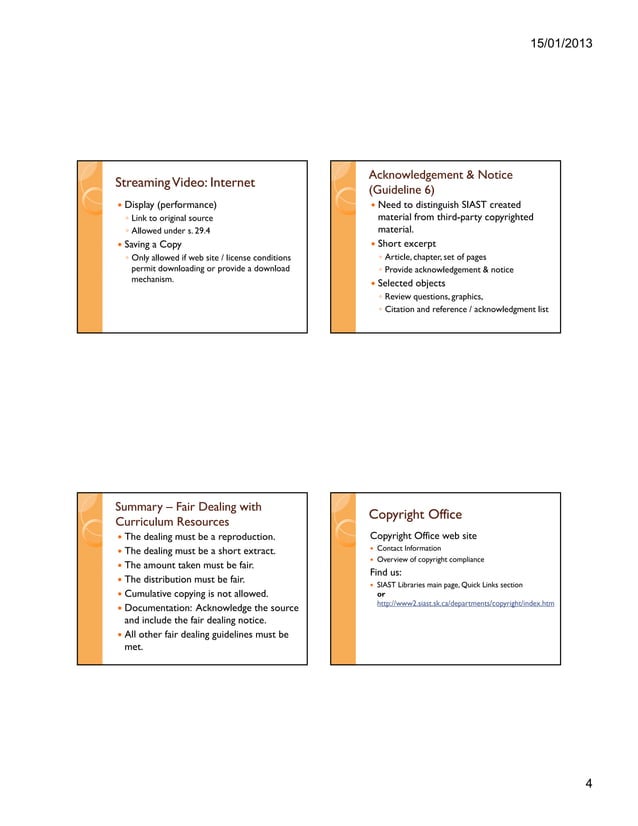 SIAST Copyright Compliance, Jan16, 2013 | PDF