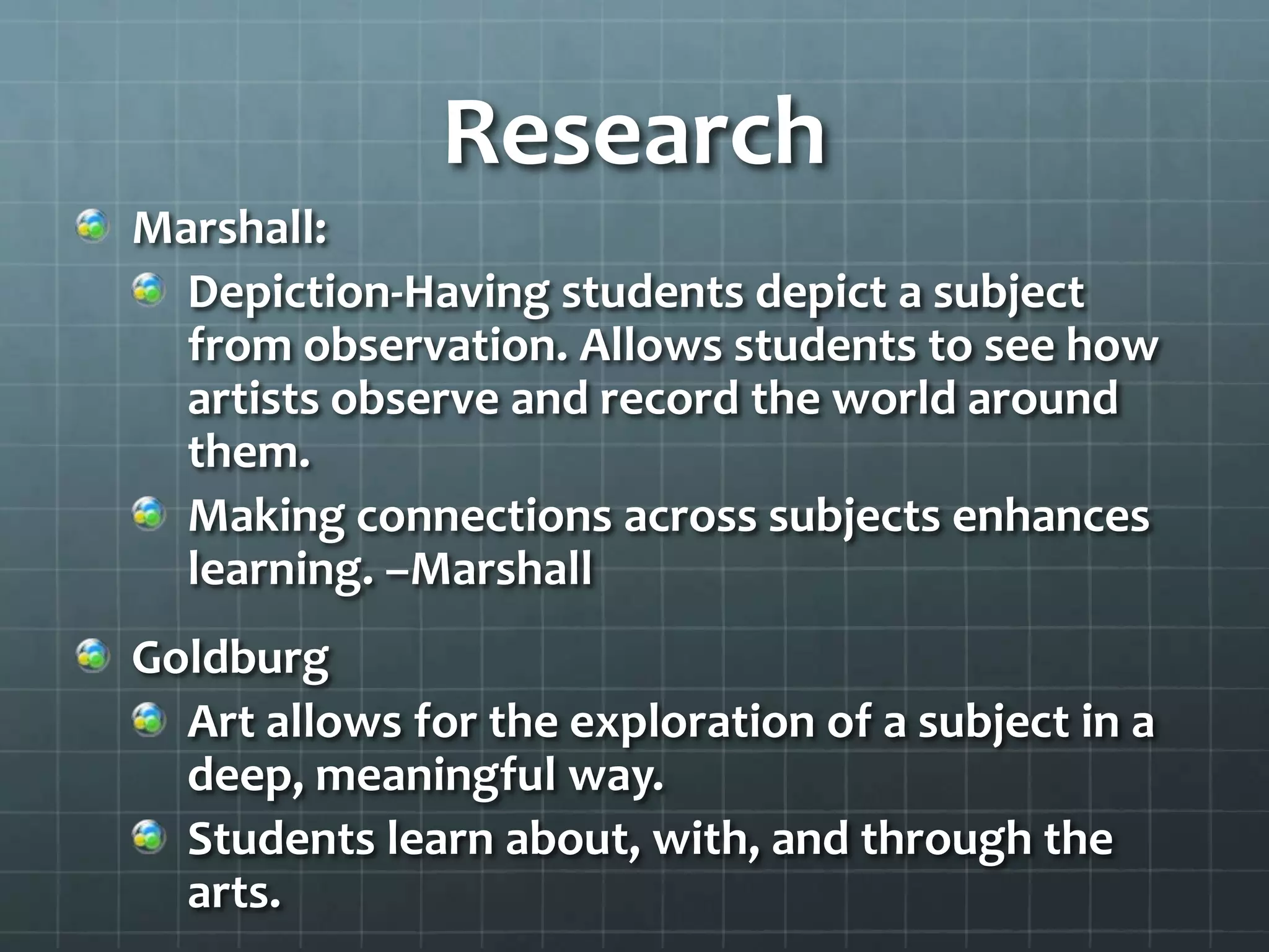 Kelsey Pennington - Visual Pedagogy Project: Science/Art Integration | PPT