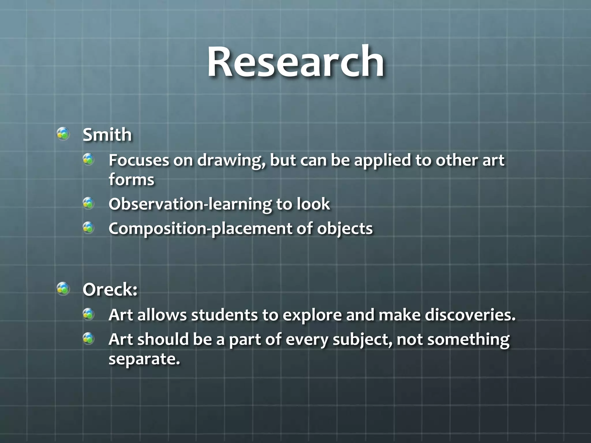 Kelsey Pennington - Visual Pedagogy Project: Science/Art Integration | PPT