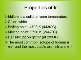 Iridium (Kelsey Taylor) | PPTX