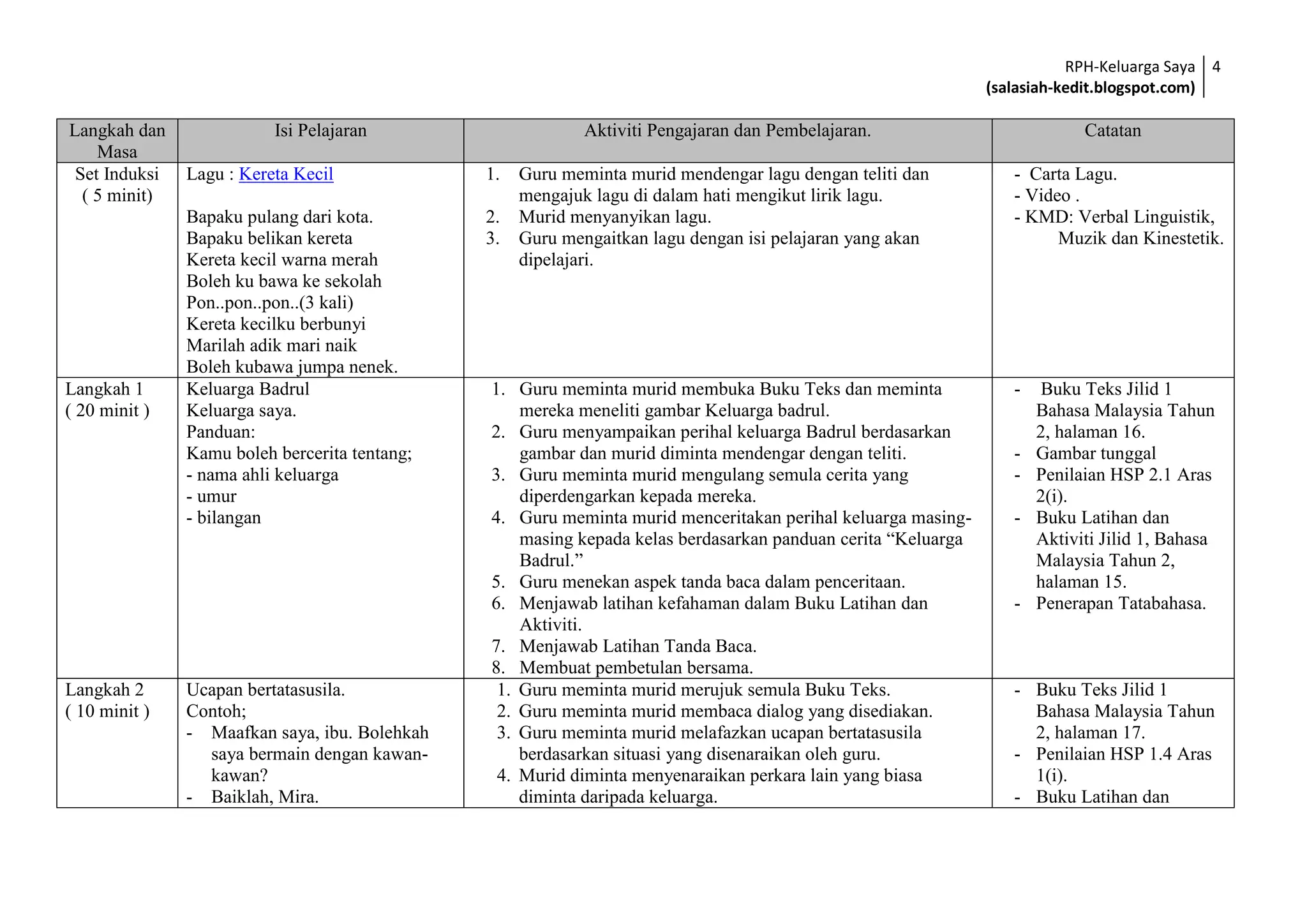 Keluarga saya | DOCX