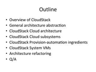 CloudStack Architecture and Refactor | PPT