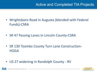 Georgia Department of Transportation T-SPLOST Update | PPT