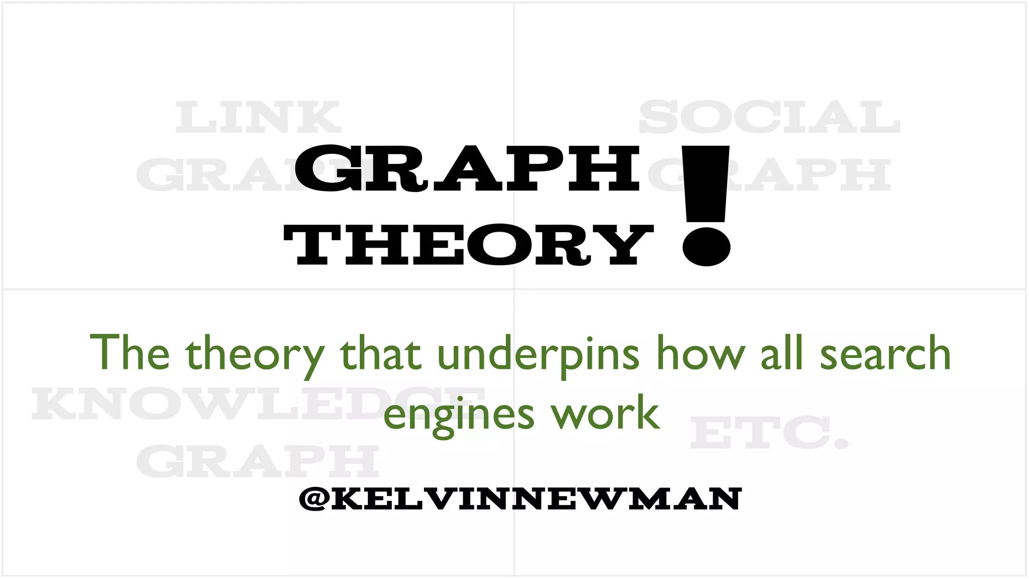 Graph Theory #searchlove The theory that underpins how all search ...