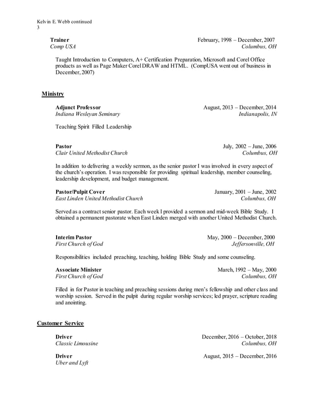 Kelvin resume 2019 | DOCX | Professional School | Postgraduate Education