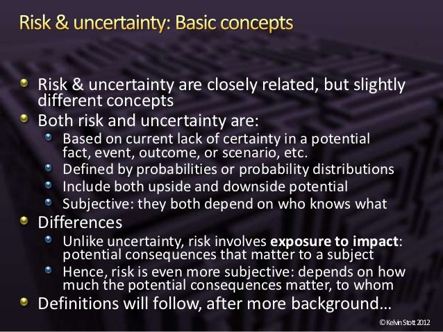 Understanding Risk & Uncertainty