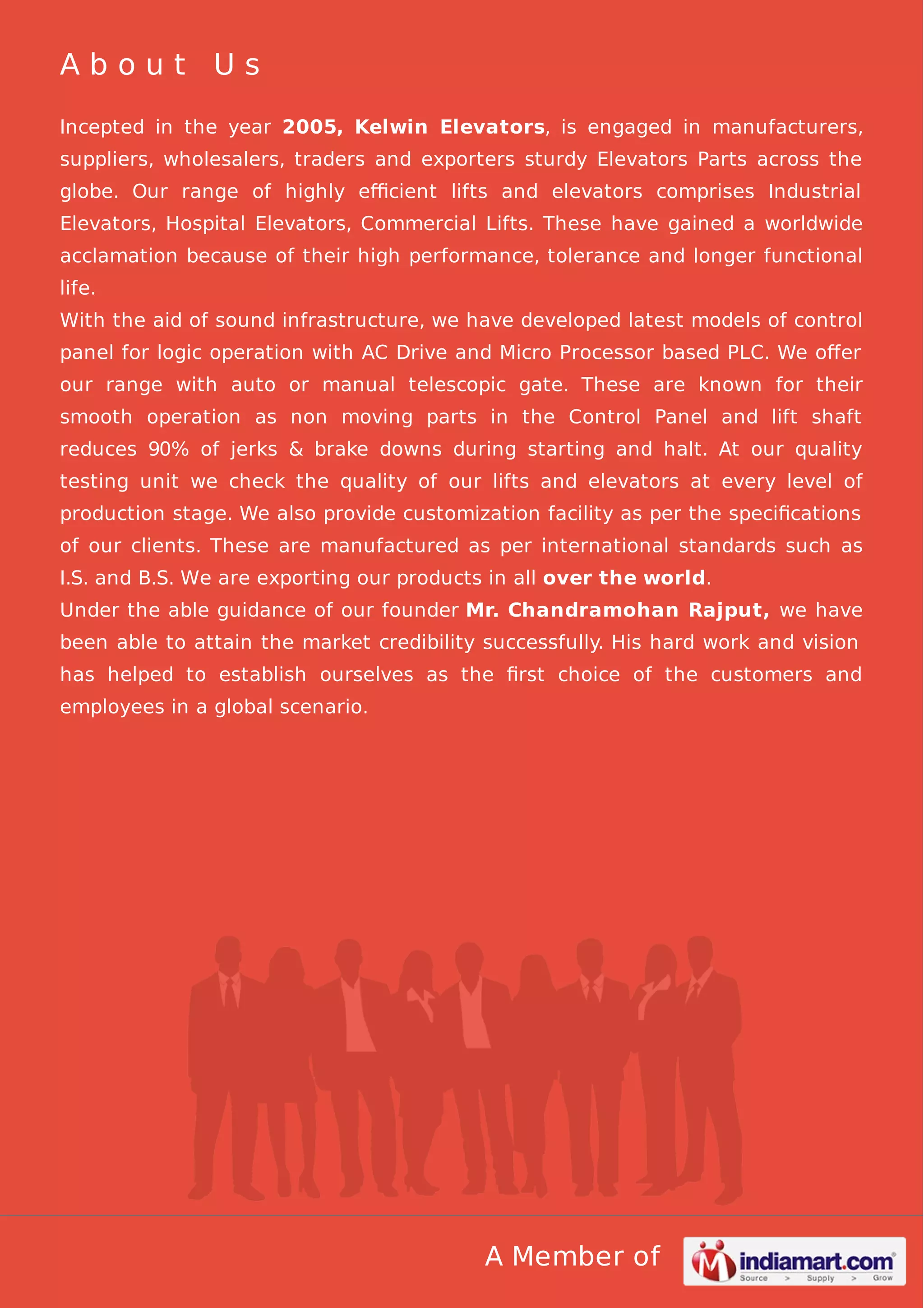 Kelwin elevators | PDF | Manufacturing Industry | Industries