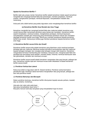 Kemahiran berfikir | PDF