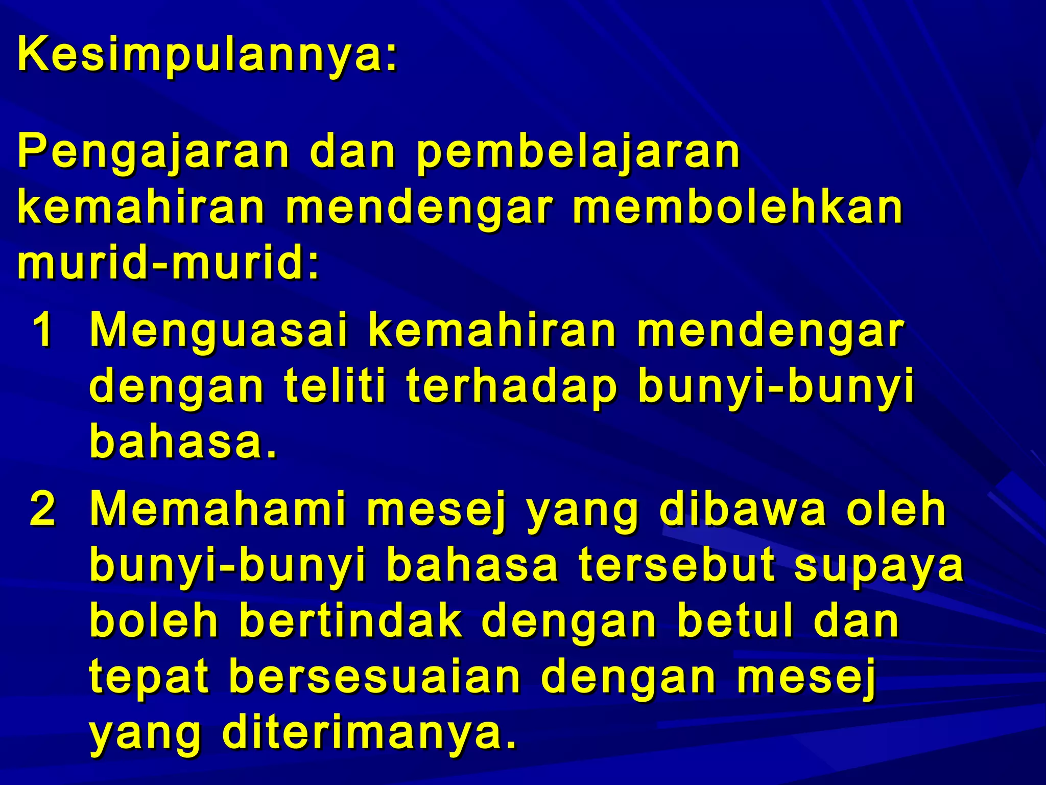 Kemahiran mendengar | PPT