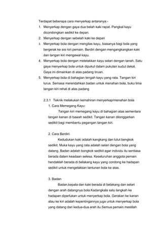 Kemahiran asas hoki | DOC