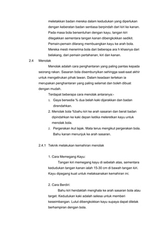 Kemahiran asas hoki | DOC
