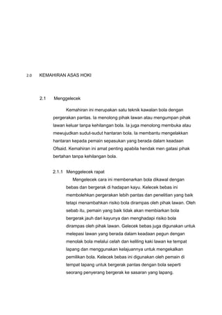 Kemahiran asas hoki | DOC