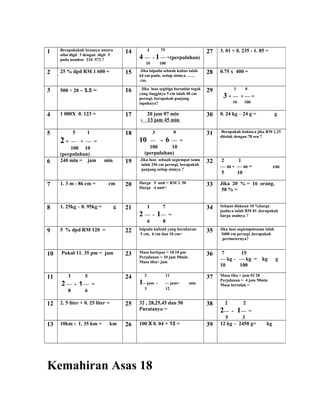 Kemahiran asas matematik | PDF