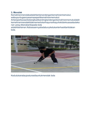 Kemahiran asas permainan hoki | DOCX
