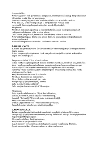 Kemahiran belajar | DOC