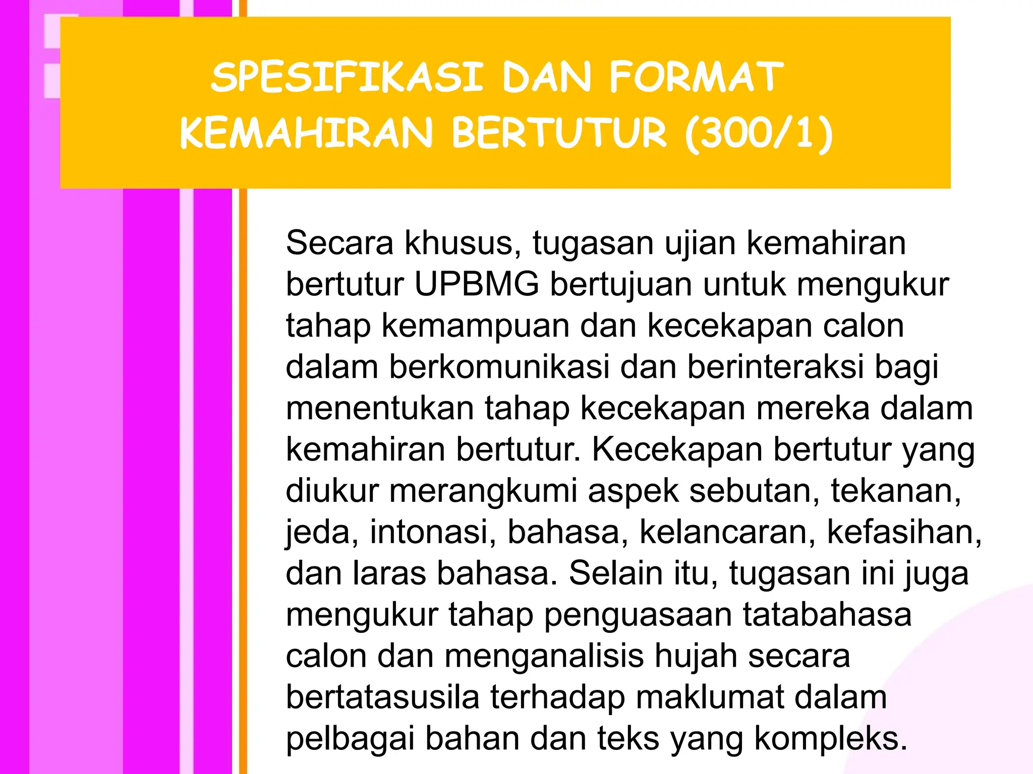 KEMAHIRAN BERTUTUR BAHASA MELAYU UNTUK GURU-GURU | PPTX