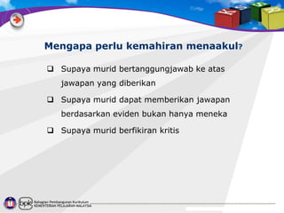 Kemahiran menaakul dsv kssr tahun 3 | PPTX