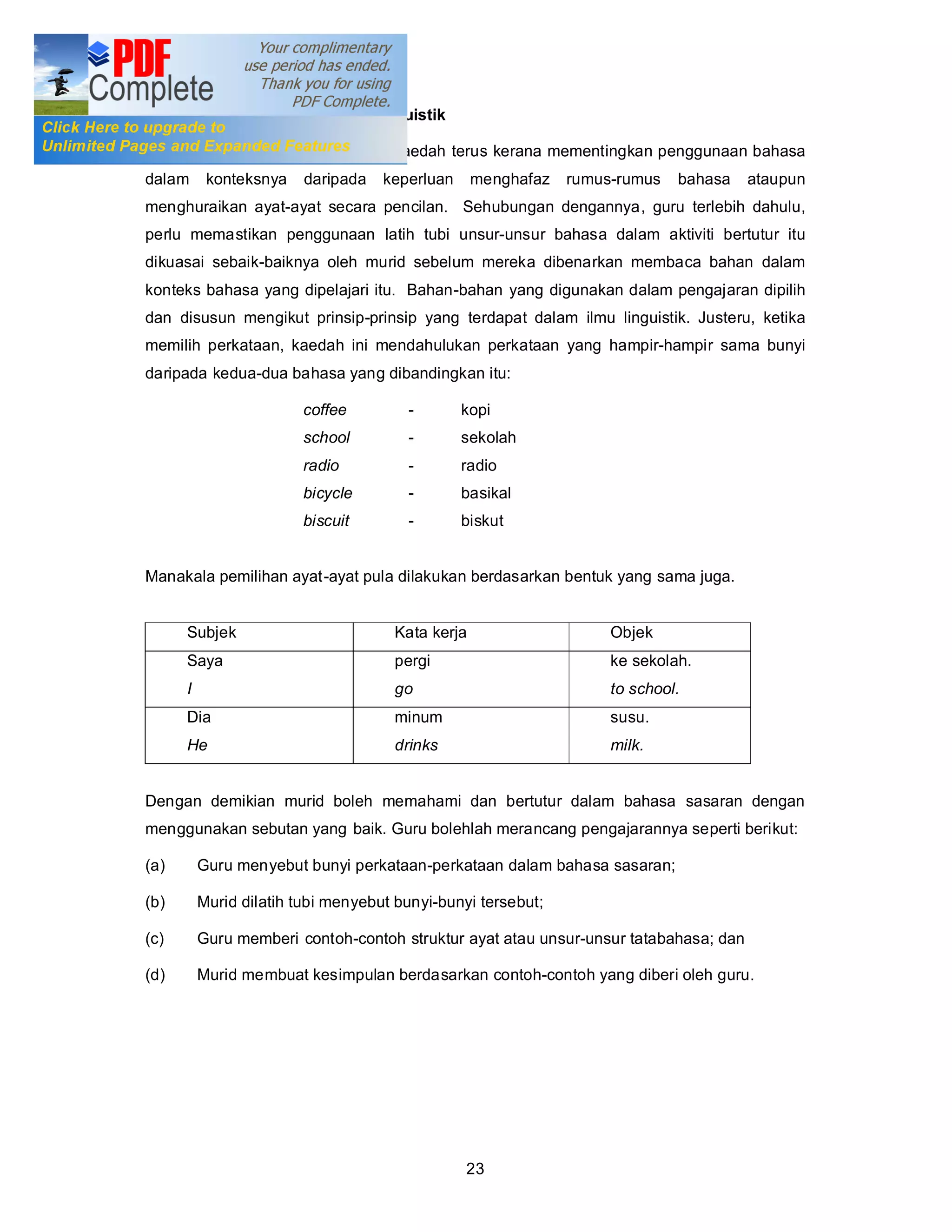 Kemahiran mendengar dan bertutur | PDF