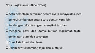 Kemahiran mengambil dan membuat nota | PPTX
